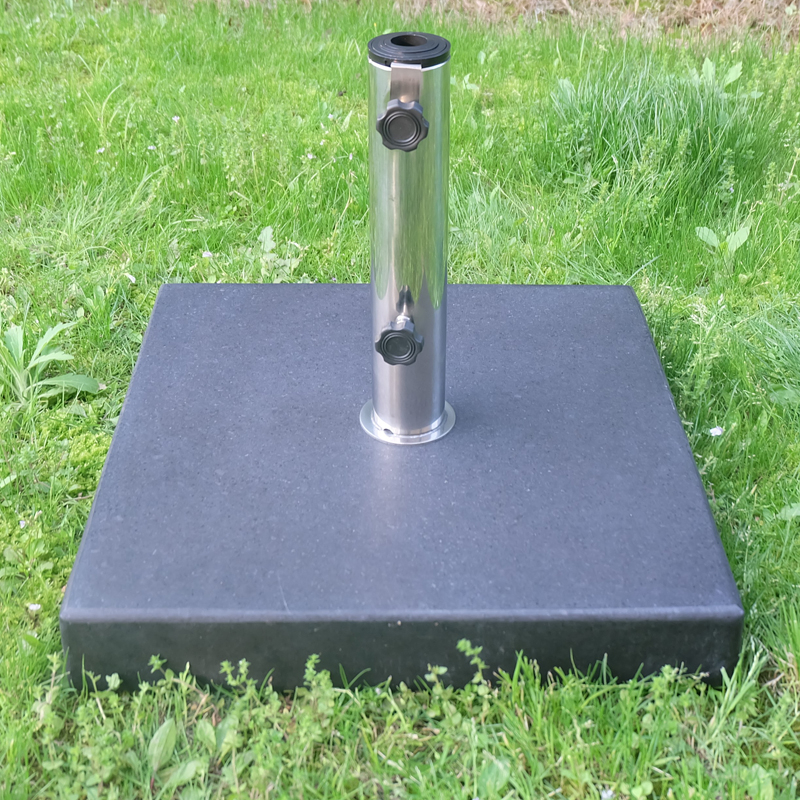 50kg Square Granite Parasol Base With Rollers And Handle Customized ...